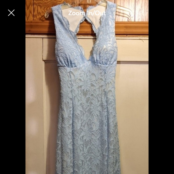 Morgan & Co. | Dresses | Stunning Morgan Co Light Blue Lace Sparkling ...